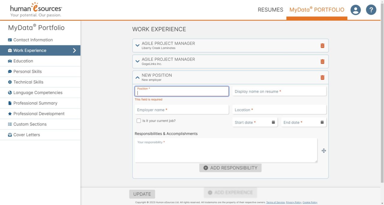 Human eSources resumes and education solutions - Human eSources