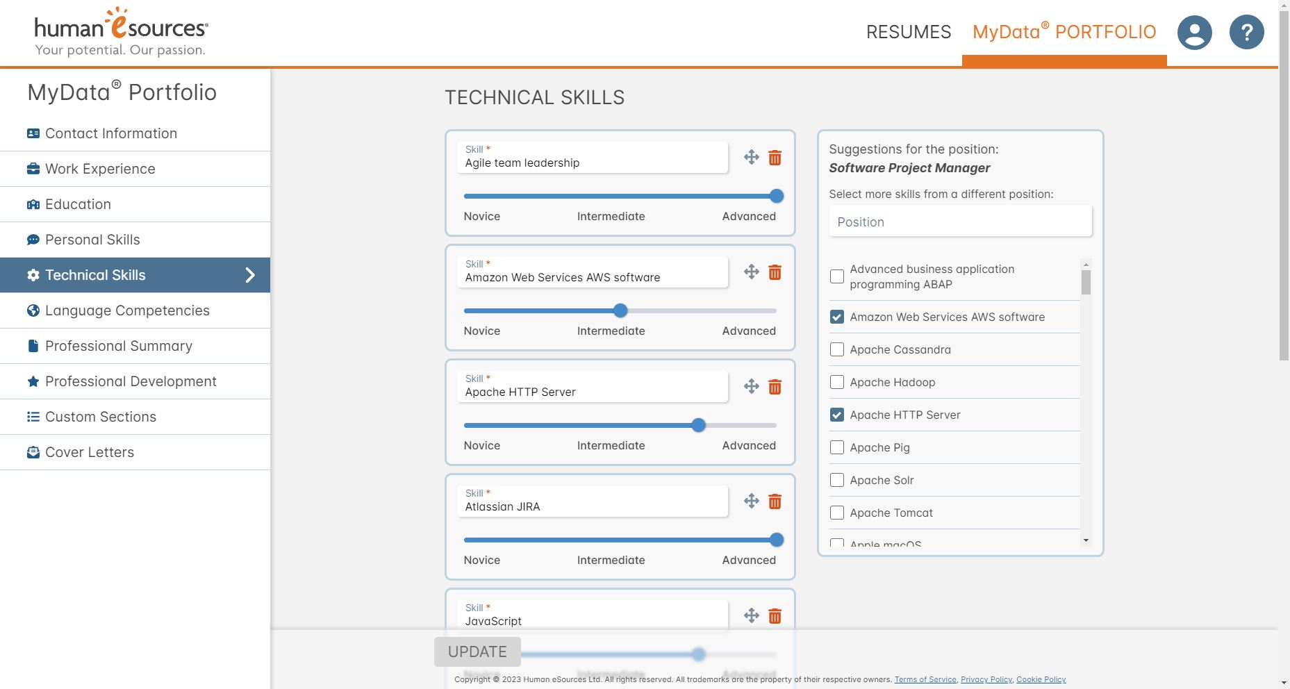 MDP-technical-skills - Human eSources